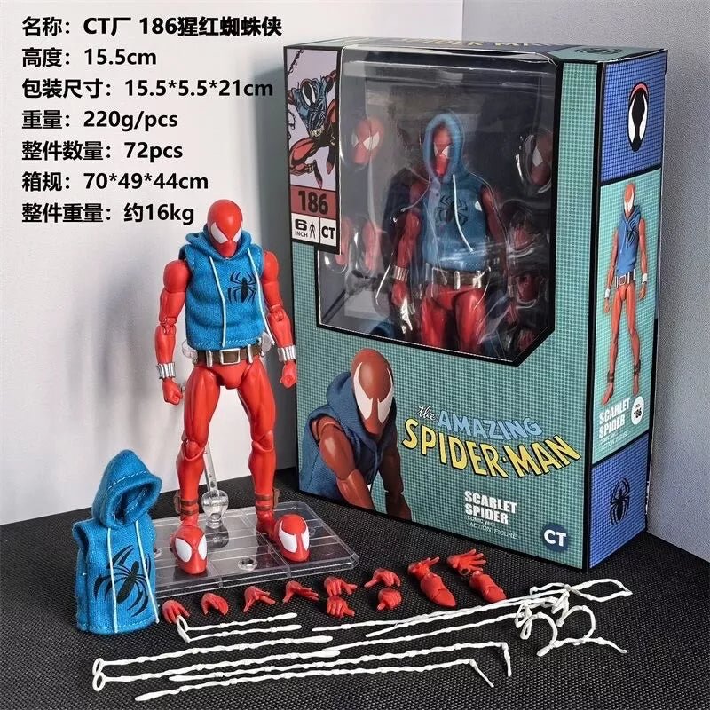 CT Toys MAFEX No.186 Scarlet Spider Comic Ver. Spider-Man Action Figure ...