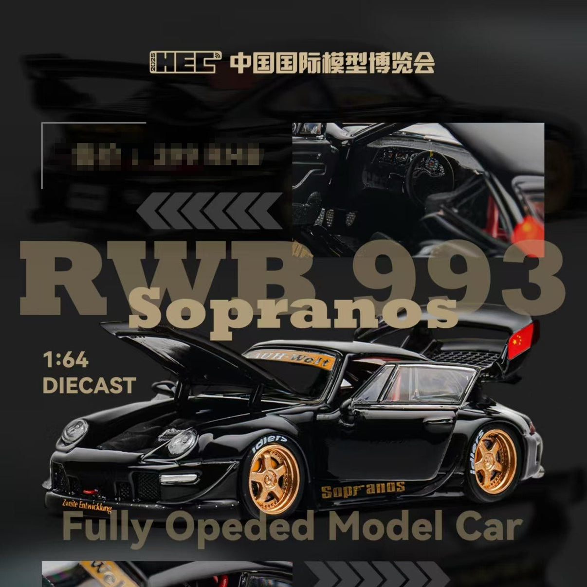 [HEC2025 Exclusive] PGM RWB 993 Black. Fully opening car. Limited to ...